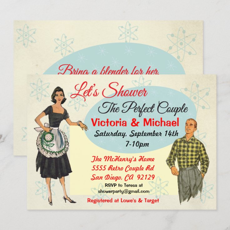 The Perfect Couple Bridal Couples Shower Invites | Zazzle