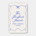 The Perfect Match Blue Bow Whimsical Matchboxes | Zazzle