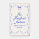 The Perfect Match Blue Bow Whimsical Matchboxes | Zazzle