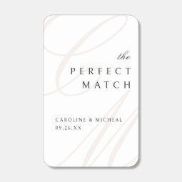 The Perfect Match Classic Script monogram wedding | Zazzle