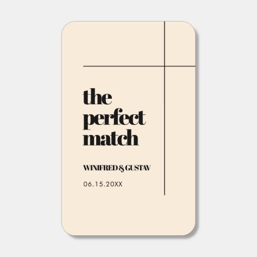 The perfect match Elegant & chic wedding matchbox | Zazzle