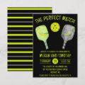 The Perfect Match! Pickleball Engagement Party Invitation | Zazzle