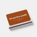 The perfect match retro Burnt Orange matchbox | Zazzle