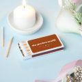 The perfect match retro Burnt Orange matchbox | Zazzle