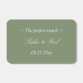 The perfect match Sage Green Wedding Matchboxes | Zazzle