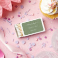 The perfect match Sage Green Wedding Matchboxes | Zazzle