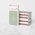 The Perfect Match Sage Green Whimsical Matchboxes | Zazzle