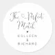 The Perfect Match Sticker for Wedding Favor | Zazzle