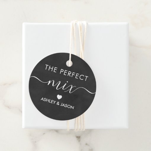 The Perfect Mix Spice or Trail Mix Tag, Chalkboard Favor Tags | Zazzle