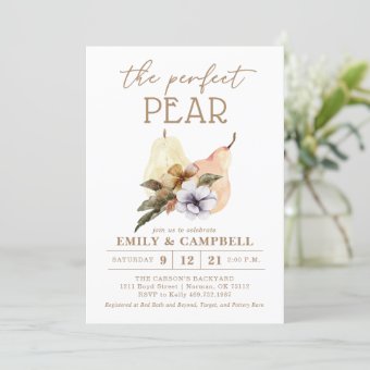 The Perfect Pear Invitation | Zazzle