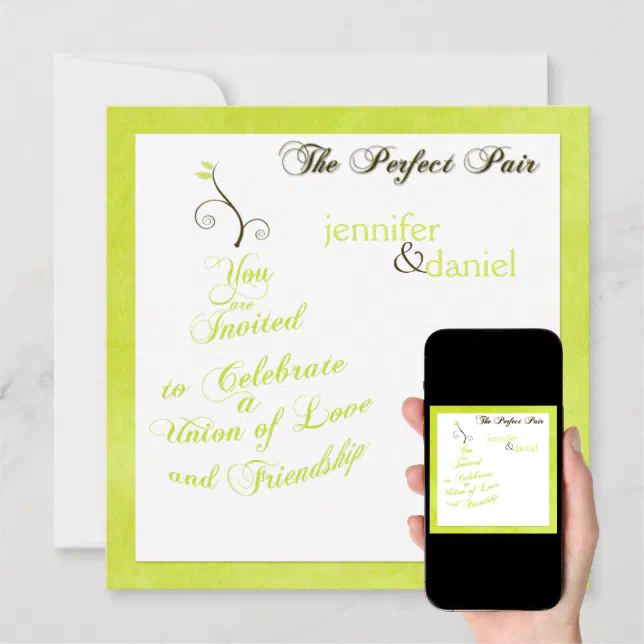 The Perfect "Pear" Wedding Invitation | Zazzle