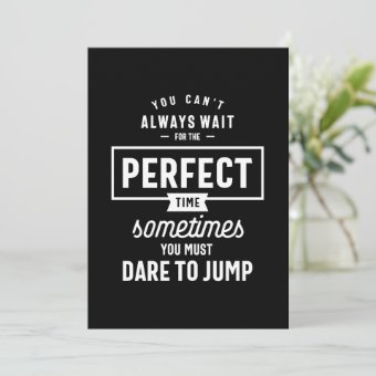 The Perfect Time Motivational Quote Gift Thank You Card | Zazzle