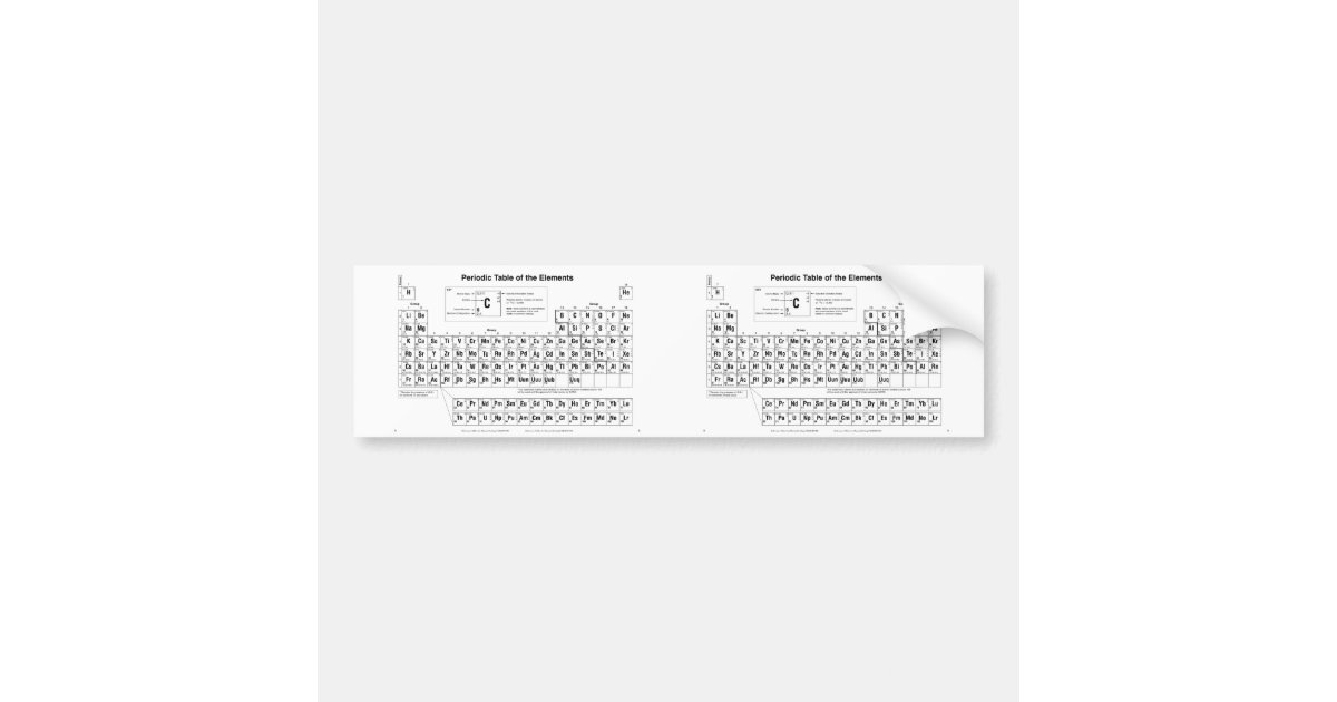 The Periodic Table Bumper Sticker | Zazzle