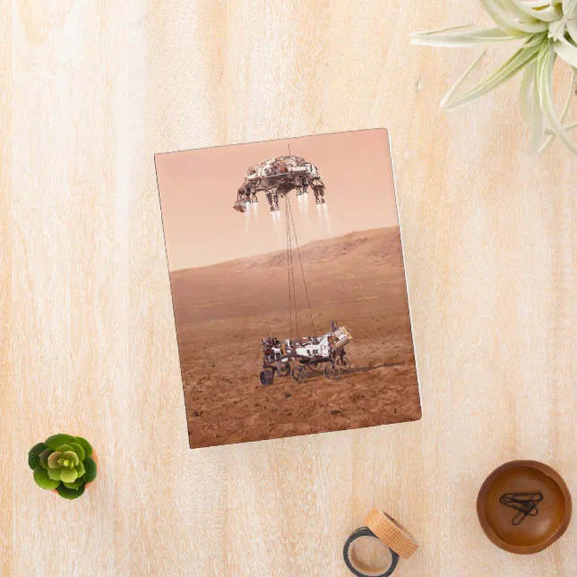 The Perseverance Rover Landing Safely On Mars. Mini Binder | Zazzle