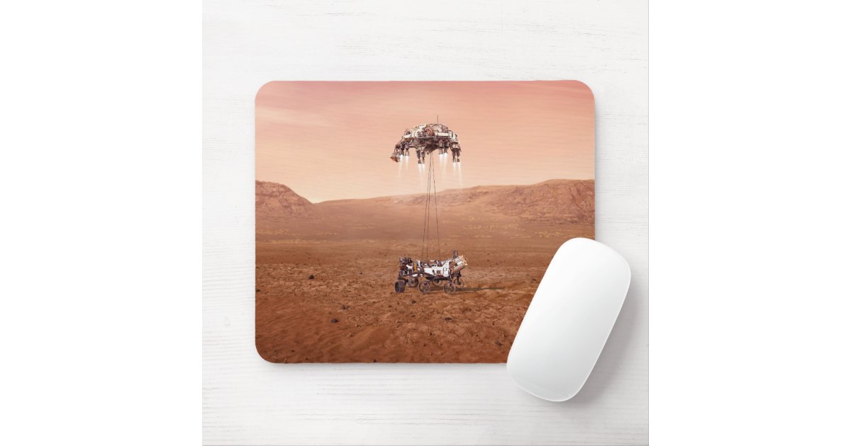 The Perseverance Rover Landing Safely On Mars. Mouse Pad | Zazzle