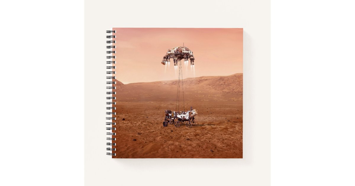 The Perseverance Rover Landing Safely On Mars. Notebook | Zazzle