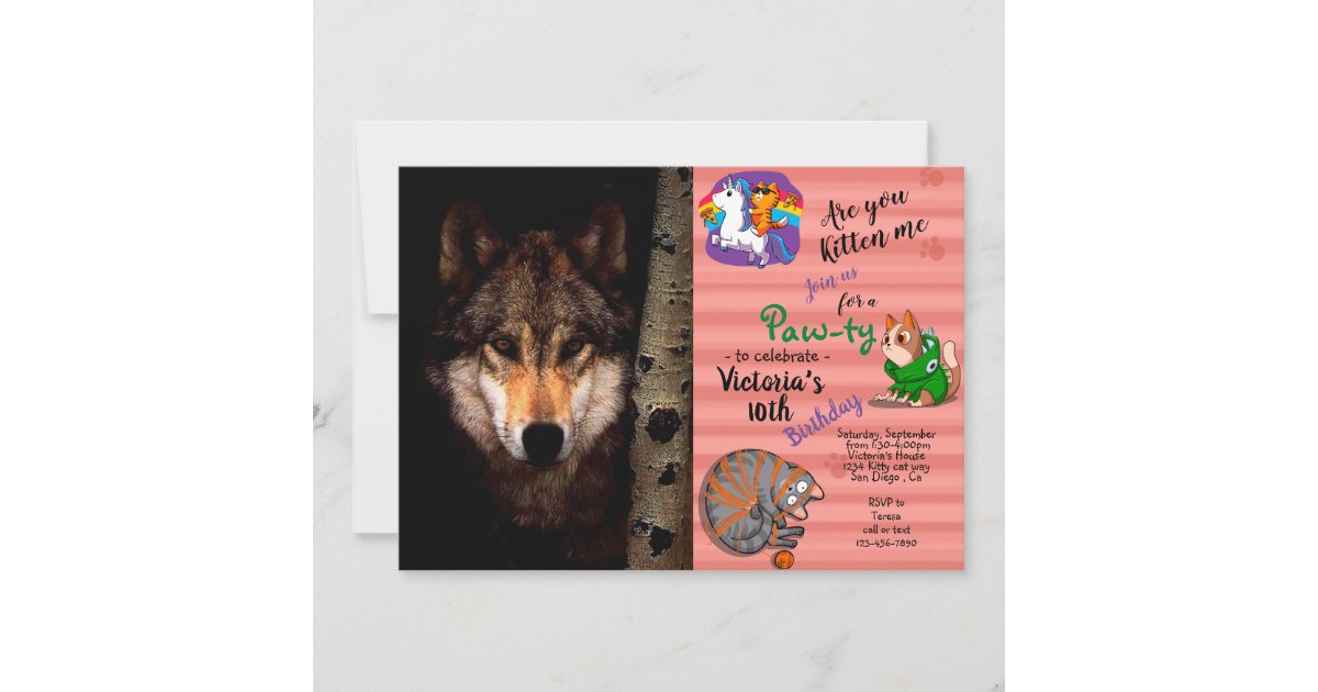 The Phantom Wolf Invitation | Zazzle