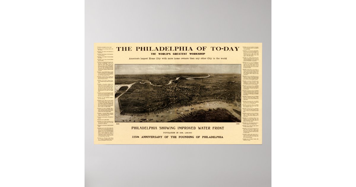 The Philadelphia of Today - 1908 Poster | Zazzle