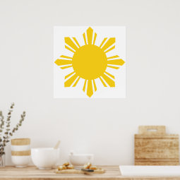 the Philippines cropped sun, Philippines Poster | Zazzle