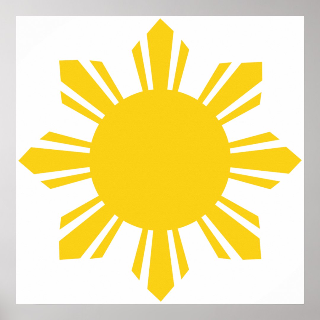 the Philippines cropped sun, Philippines Poster | Zazzle