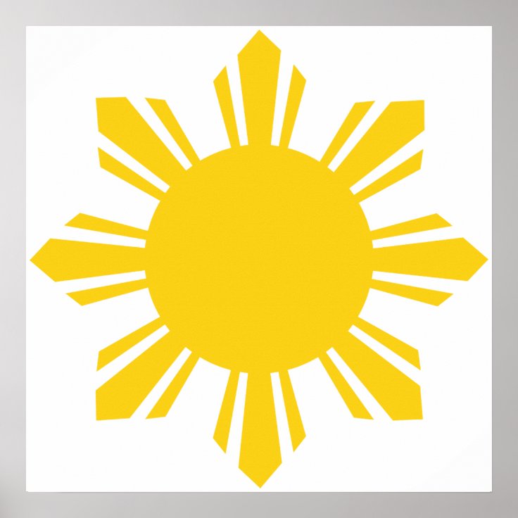 the Philippines cropped sun, Philippines Poster | Zazzle