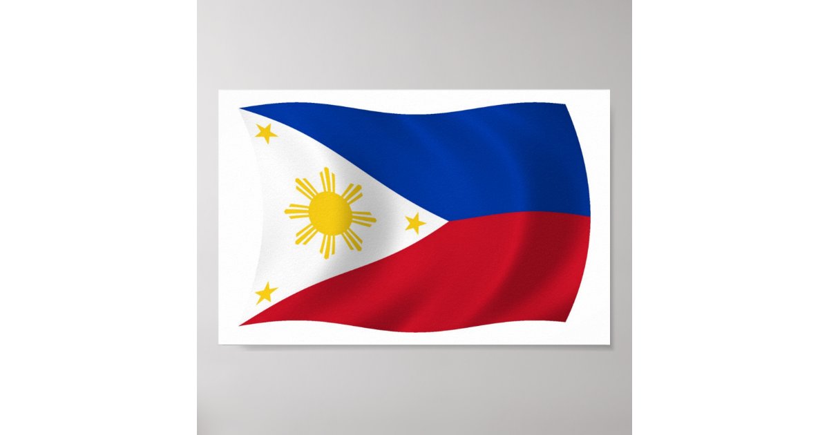 The Philippines Flag Poster Print | Zazzle