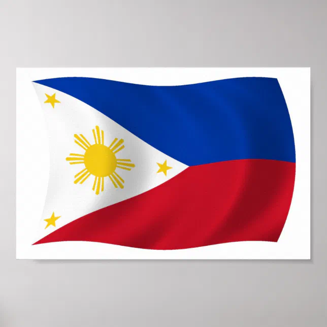 The Philippines Flag Poster Print | Zazzle