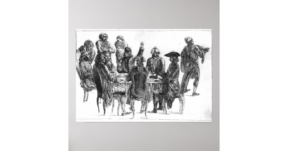 The Philosophers at Supper, c.1750 Poster | Zazzle