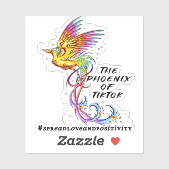 The Phoenix of Tik Tok Vinyl Decal | Zazzle.com