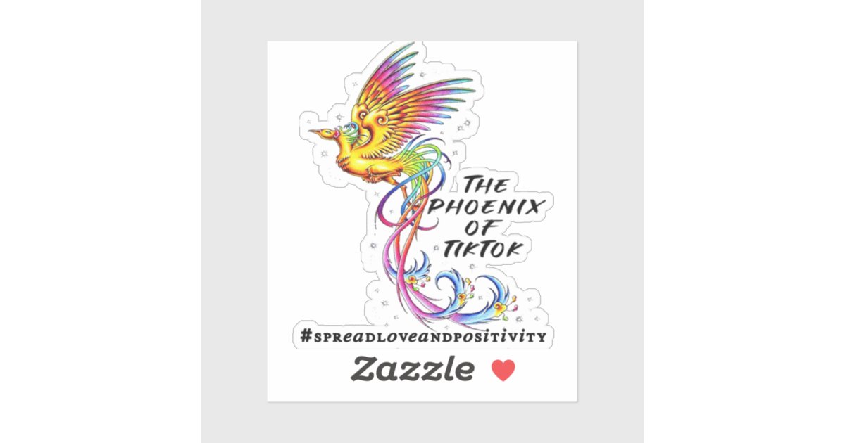The Phoenix of Tik Tok Vinyl Decal | Zazzle