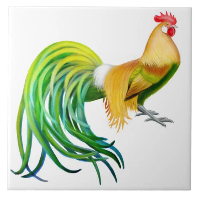 The Phoenix Rooster Tile | Zazzle