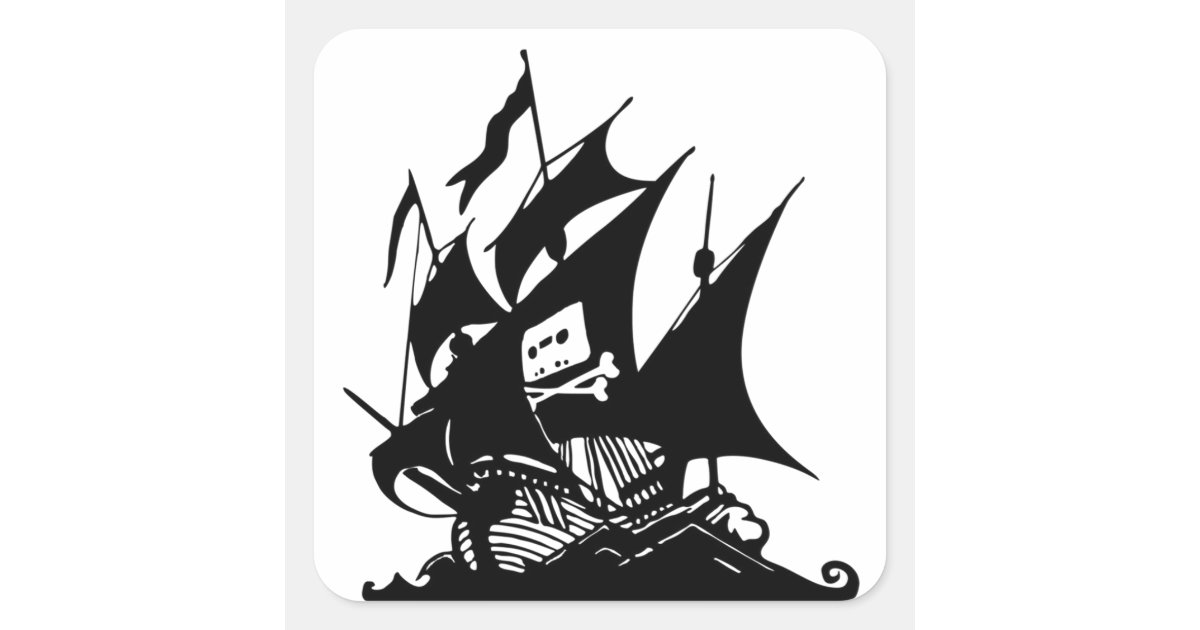 The Pirate Bay Square Sticker | Zazzle