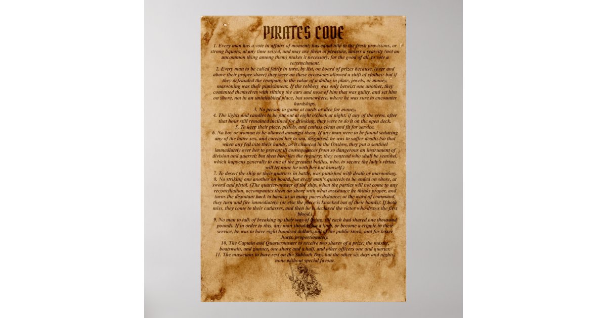 The Pirates Code Poster | Zazzle