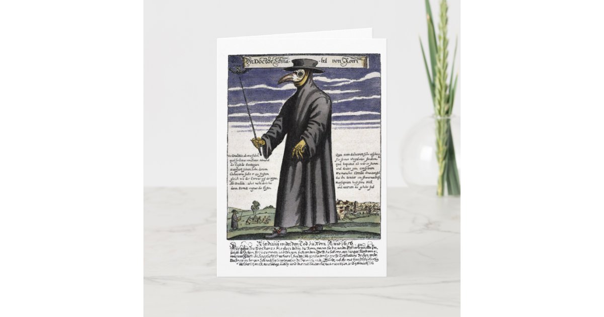 The Plague Doctor. Card | Zazzle