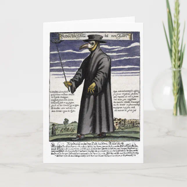 The Plague Doctor. Card | Zazzle