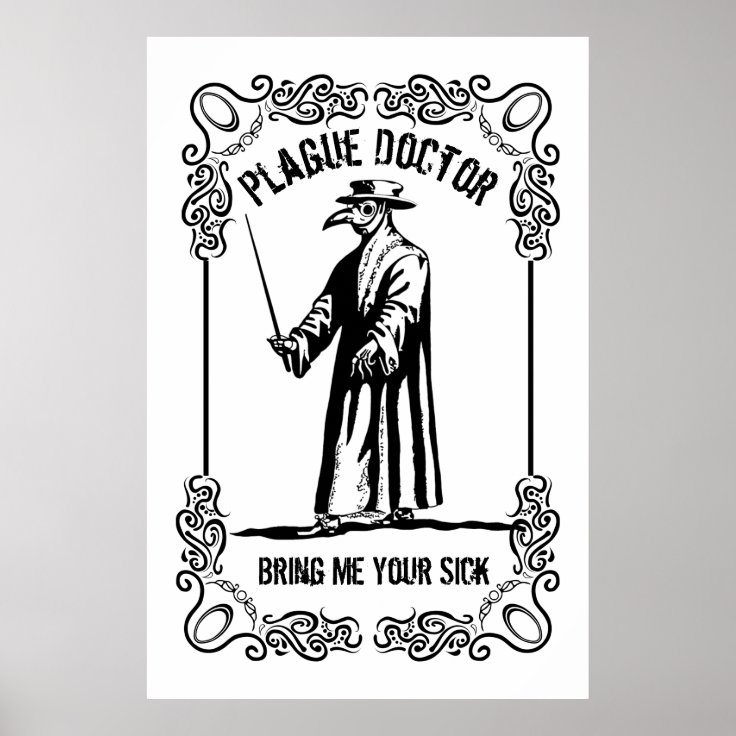 The Plague Doctor Halloween Props Poster | Zazzle