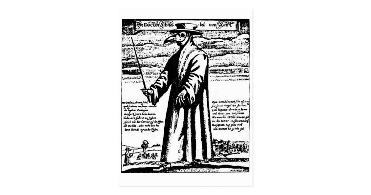 The Plague Doctor. Postcard | Zazzle.com