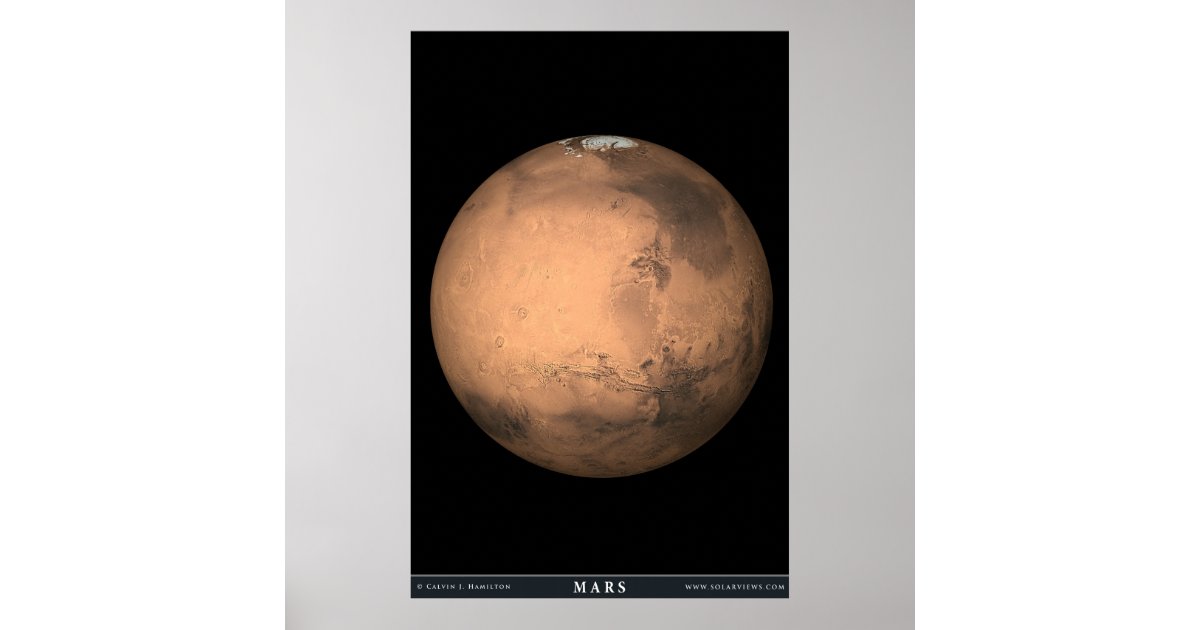 The Planet Mars Poster | Zazzle