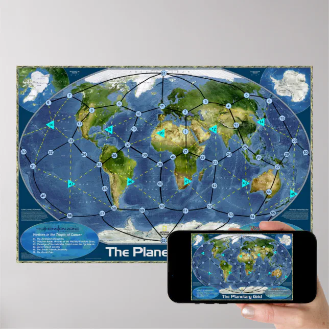 The Planetary Grid Poster | Zazzle