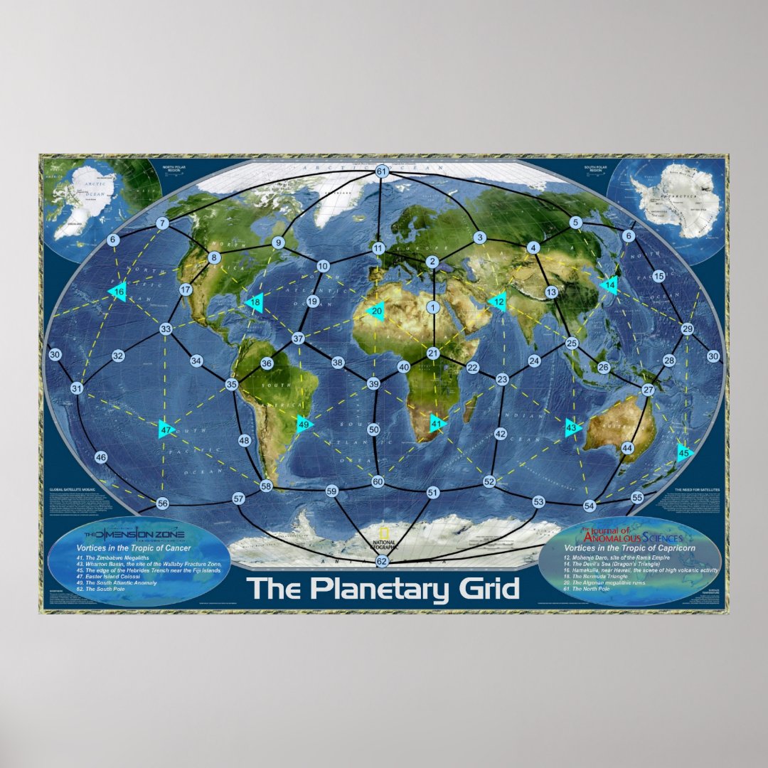 The Planetary Grid Poster | Zazzle