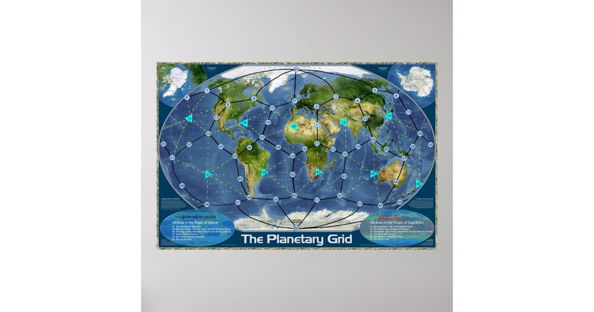 The Planetary Grid Poster | Zazzle
