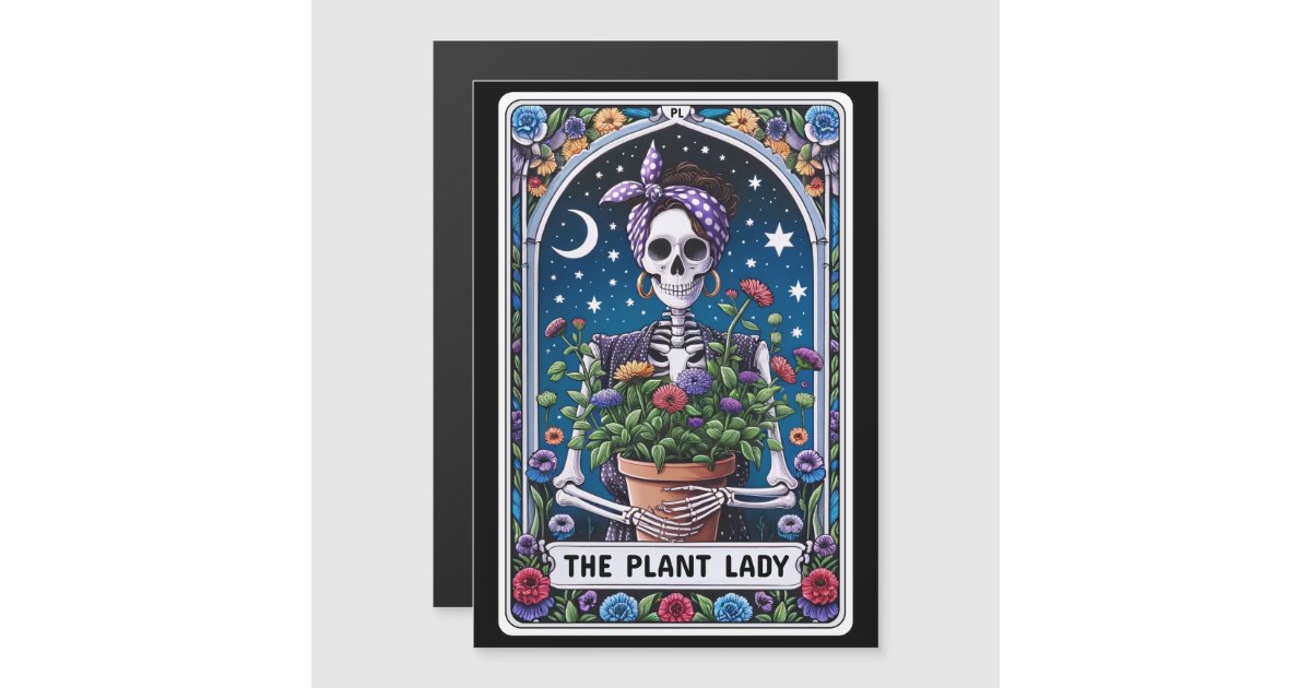 "The Plant Lady" Tarot Card Magnet | Zazzle