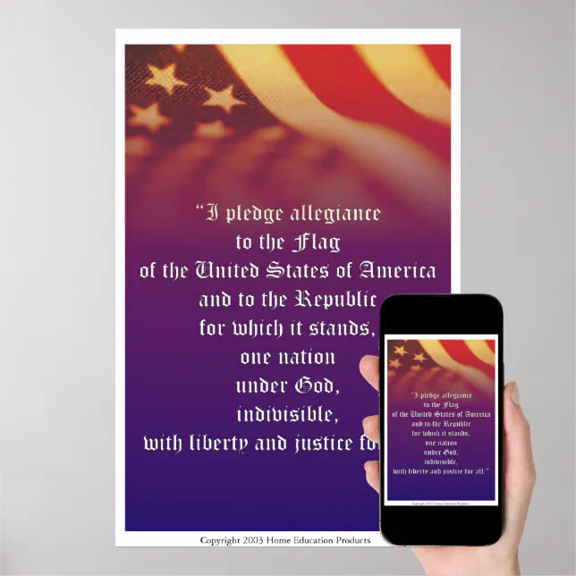 The Pledge of Allegiance Poster | Zazzle