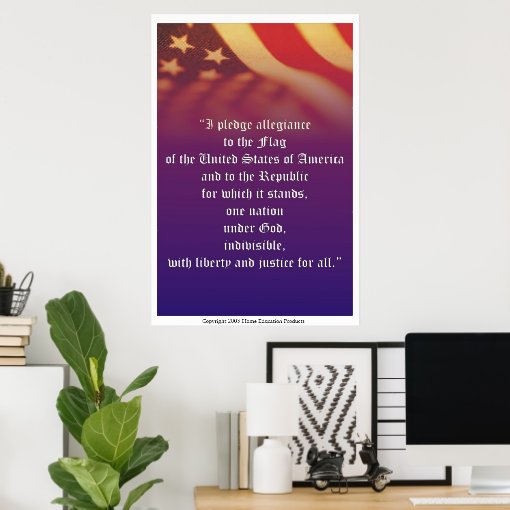 The Pledge of Allegiance Poster | Zazzle
