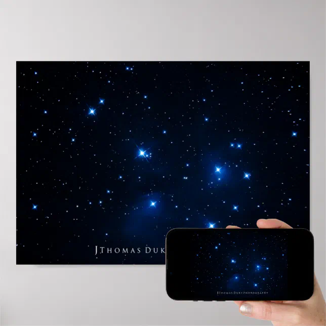 The Pleiades Star Cluster Poster | Zazzle