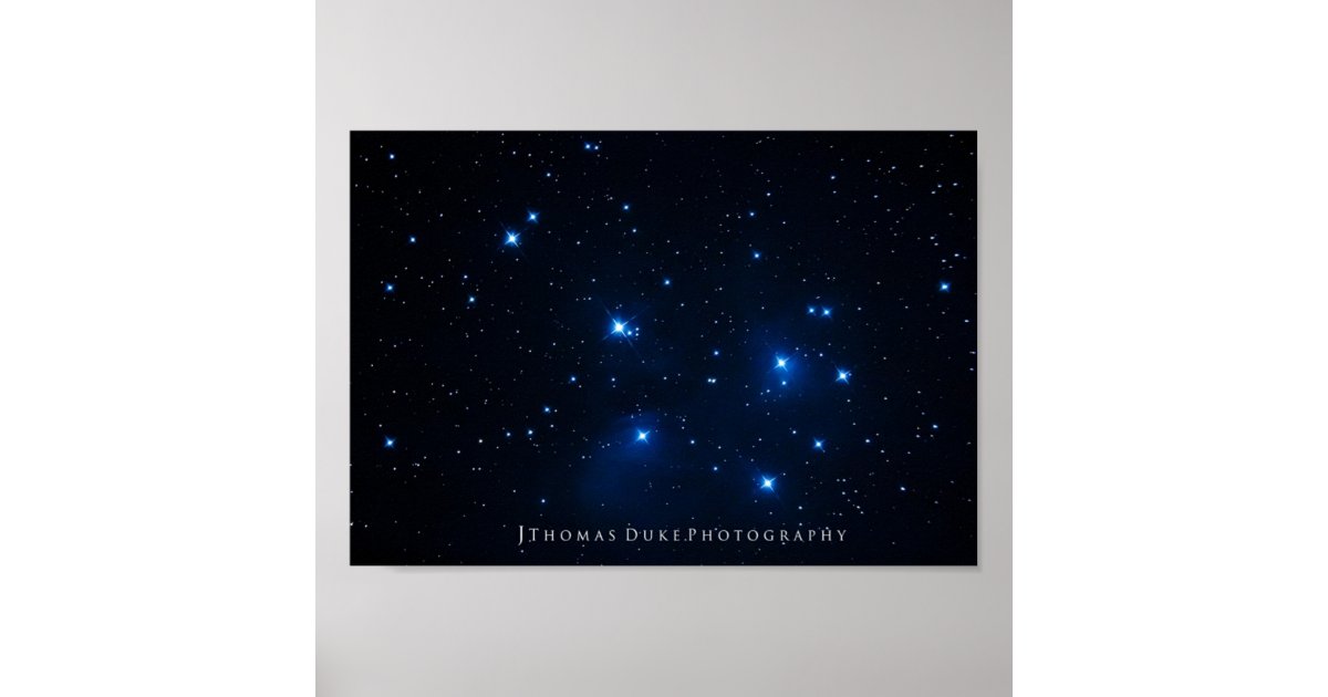 The Pleiades Star Cluster Poster | Zazzle
