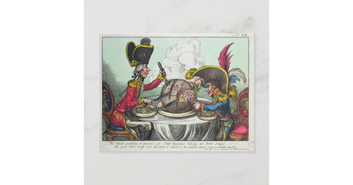 The Plum Pudding in Danger, 1805 Postcard | Zazzle