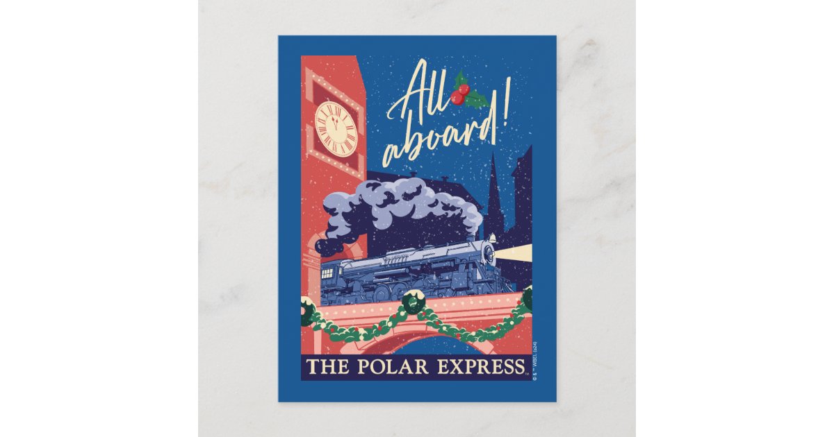 The Polar Express - All Aboard! Holiday Postcard | Zazzle