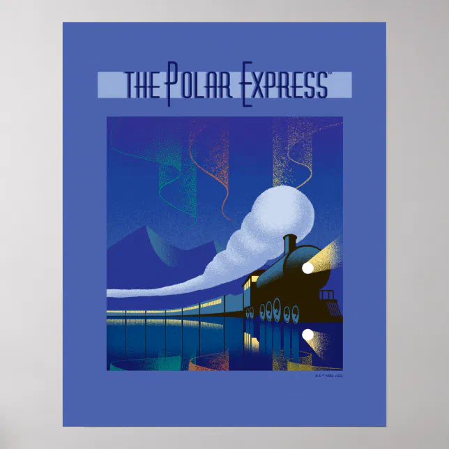 The Polar Express | Northern Lights Vintage Travel Poster | Zazzle