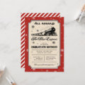 The Polar Express Pajama Party Birthday - Stripes Invitation | Zazzle